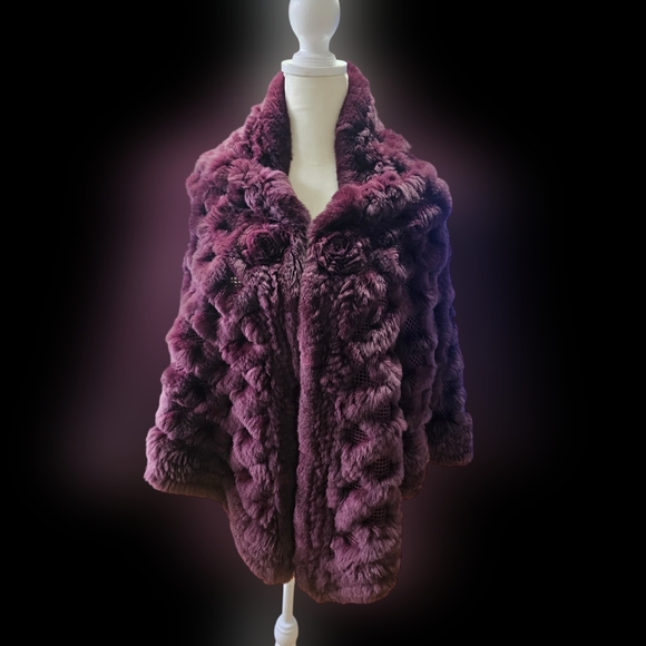 Art Infinitum | Jackets & Coats | New Ultra Soft Dark Plum Rex Rabbit ...